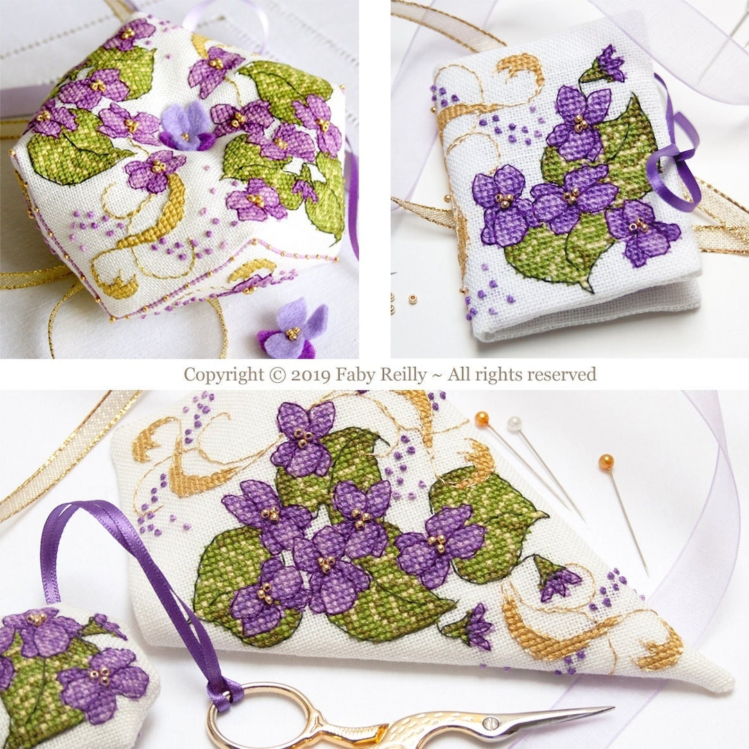 Violet Stitching Set • Cross-stitch PDF Pattern - Etsy