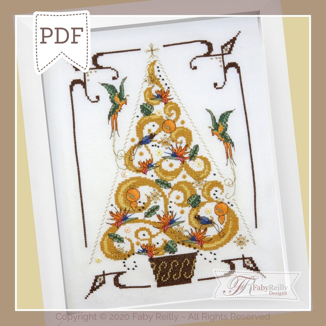 O Tannenbaum in Gold • Cross-stitch PDF Pattern - Etsy