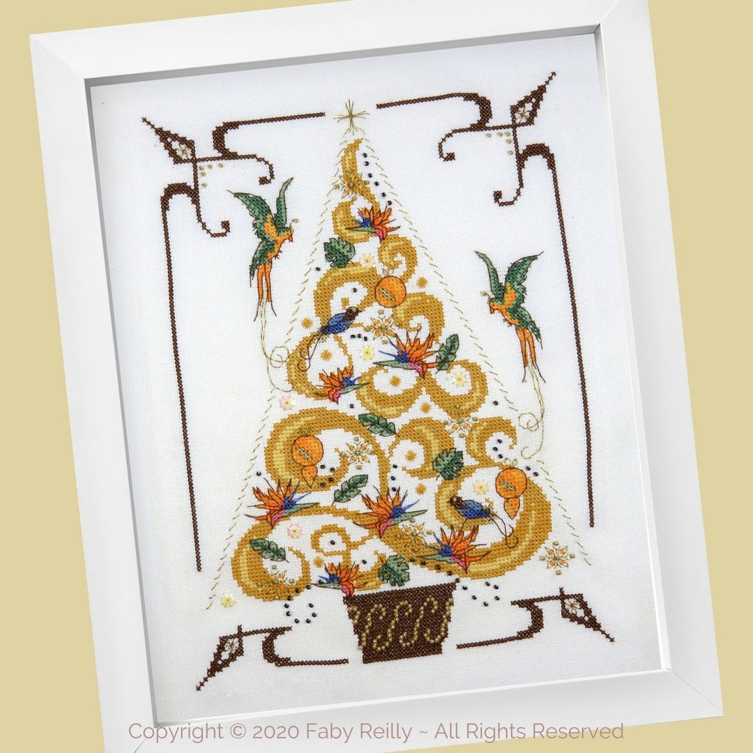 O Tannenbaum in Gold Cross-stitch PDF Pattern - Etsy
