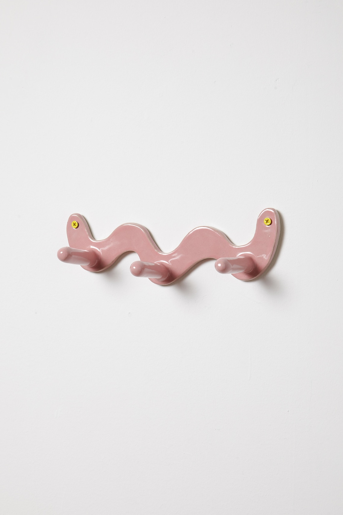 Pink Wiggle Ceramic Wall Hook - Etsy