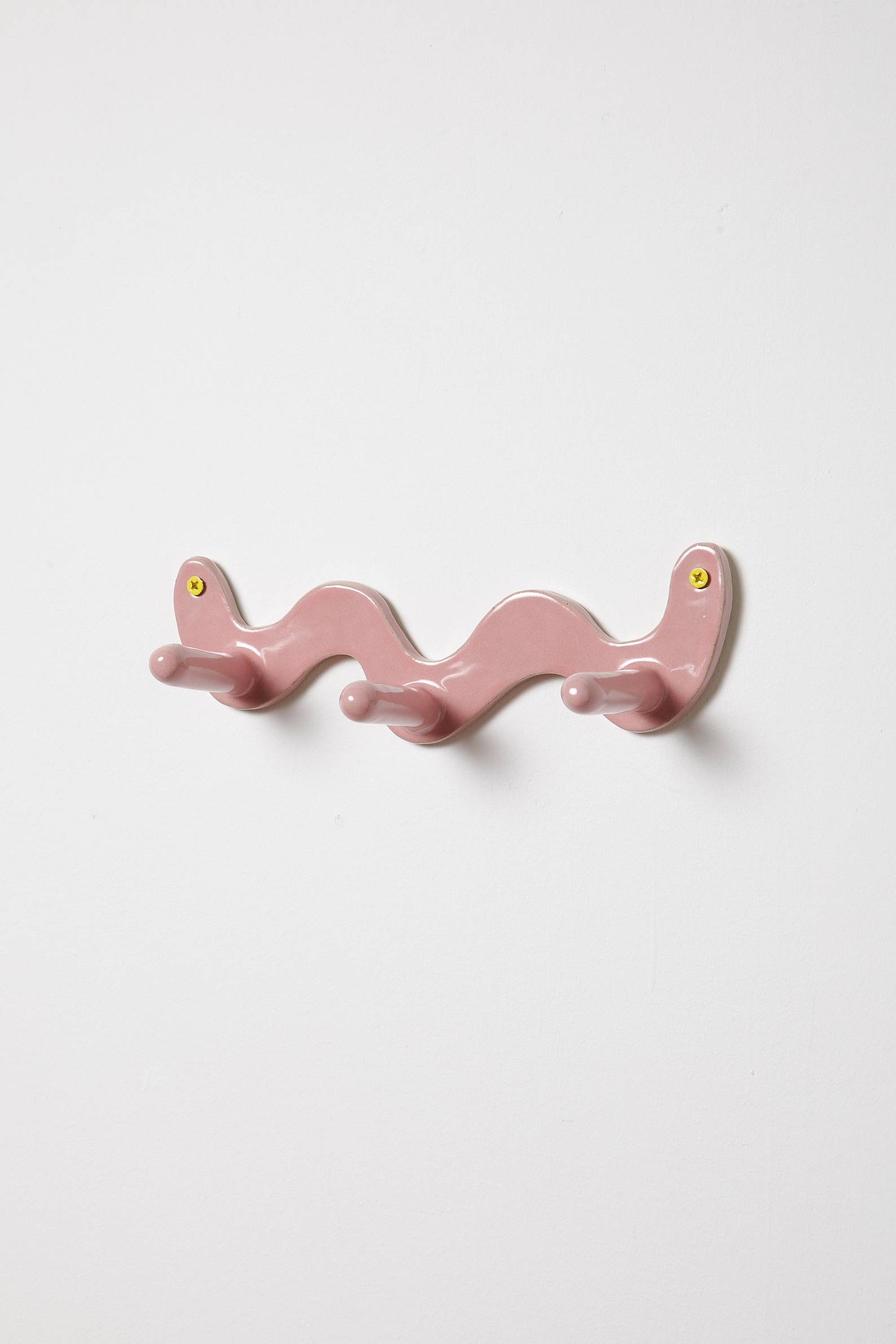 Pink Wiggle Ceramic Wall Hook - Etsy