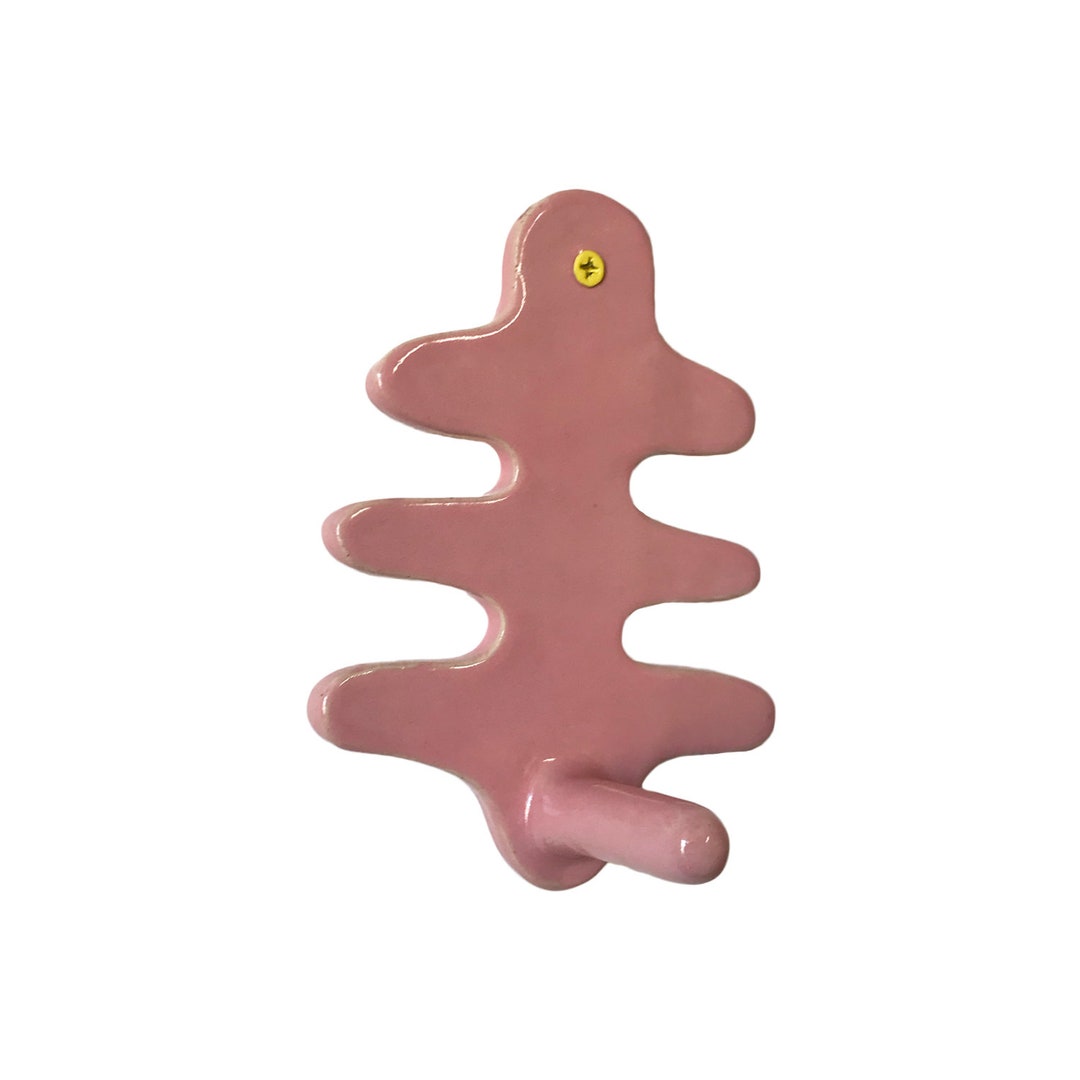 Pink Spine Ceramic Wall Hook - Etsy