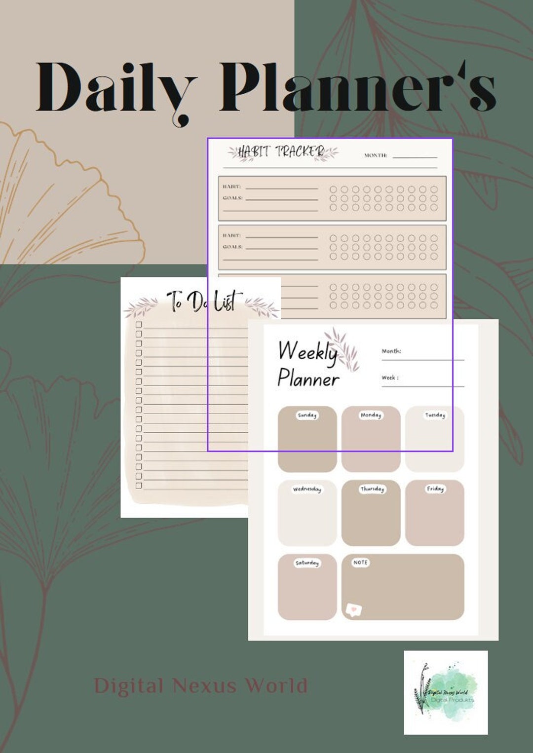 Habit Tracker, to Do List, Daily Planner, Weekly Planner, Budget ...