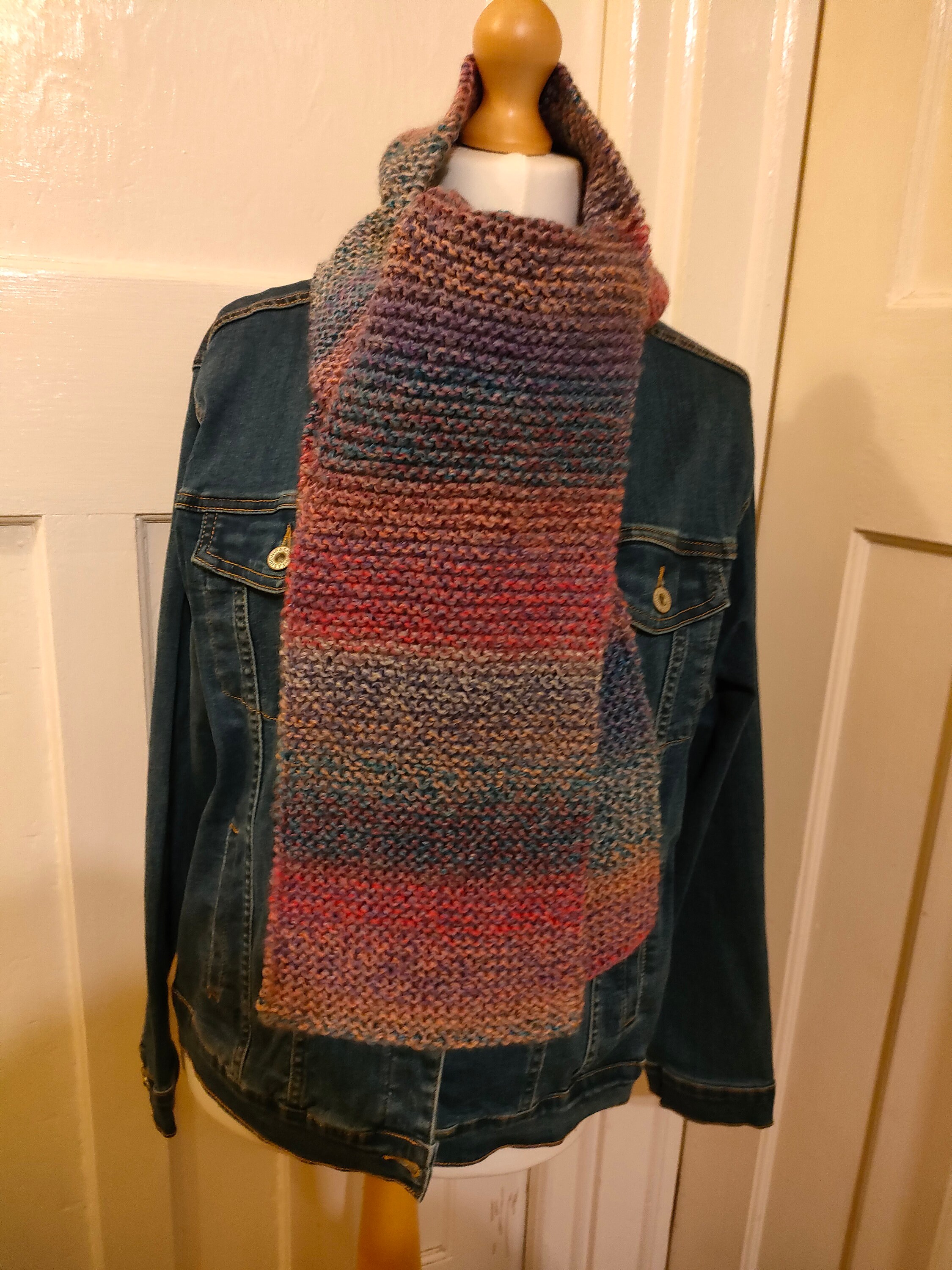 Hand Knitted Autumnal Scarf BTS102 - Etsy UK