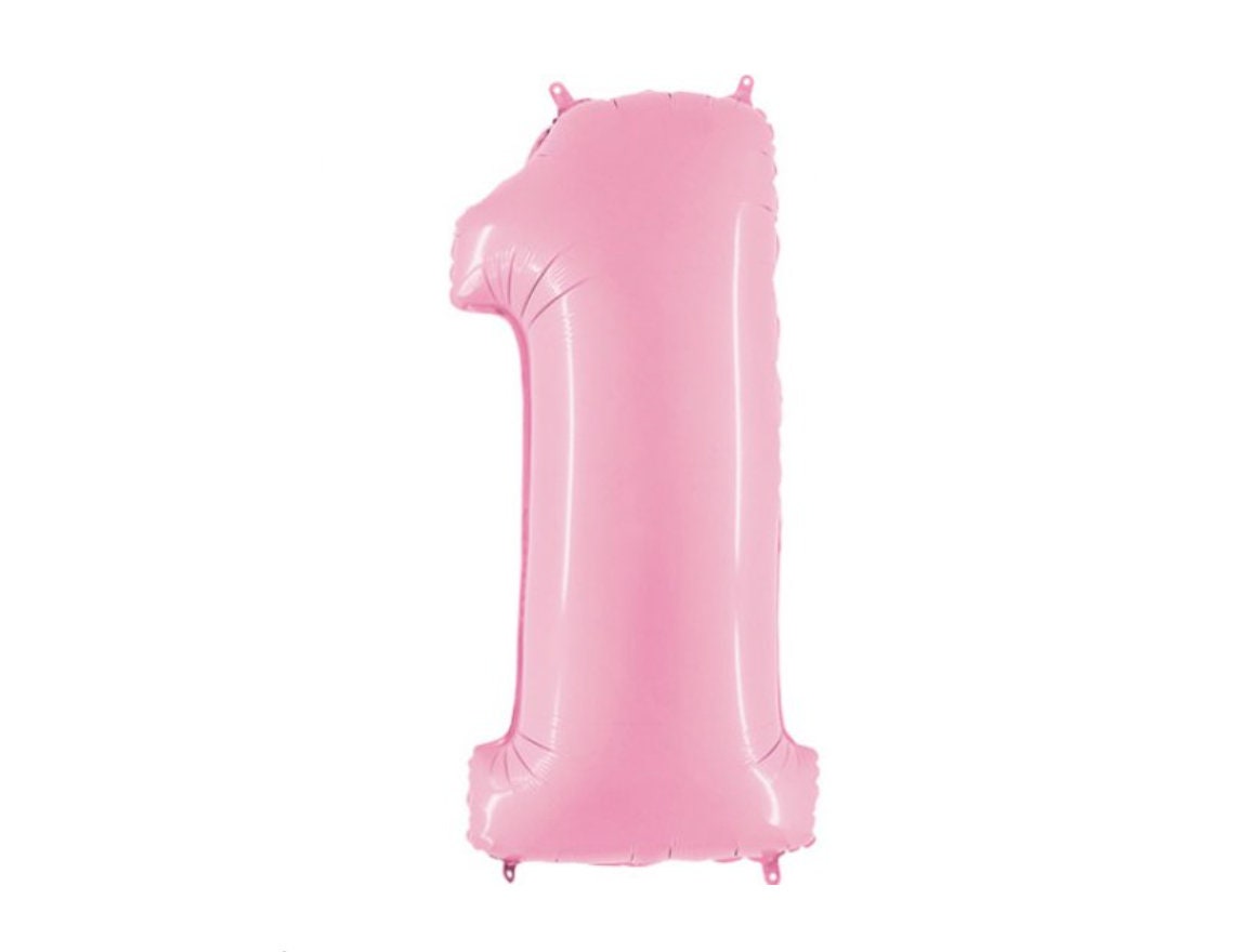 Pink Number 4 Balloon, Birthday Balloon, Pink Four Balloon, Milestone ...