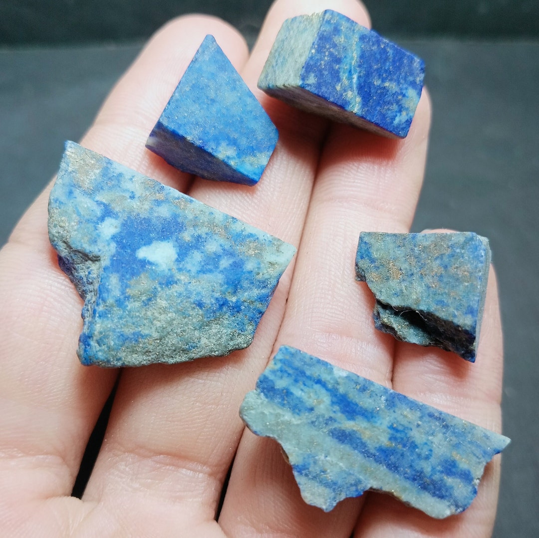 5 Pices Lapis Rough, Natural Lapis Rough, Lapis Rough Stone, Raw Lapis ...