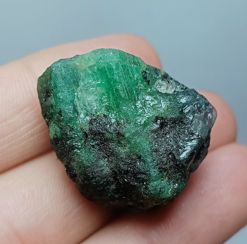 Emerald Rough Stone Natural Zambian Emerald Rough Stone Raw - Etsy