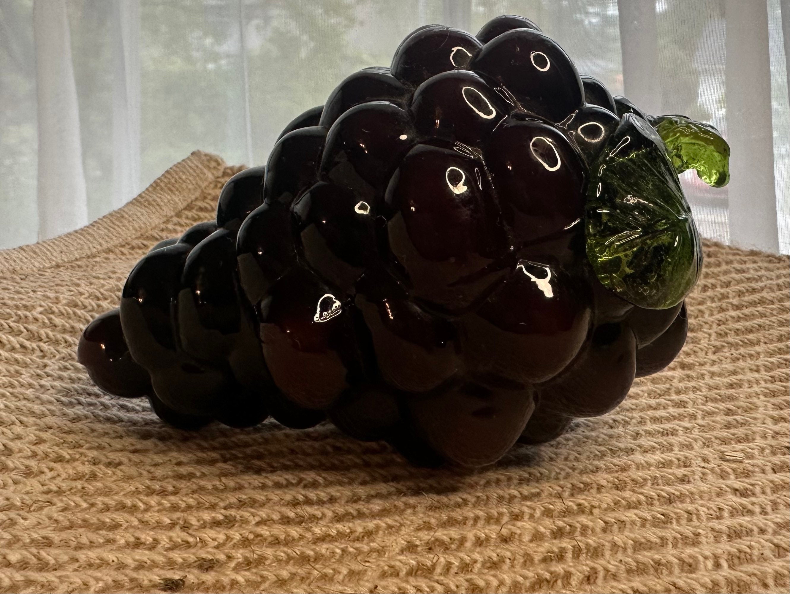 Glass Grapes Vintage Glass Cluster - Etsy