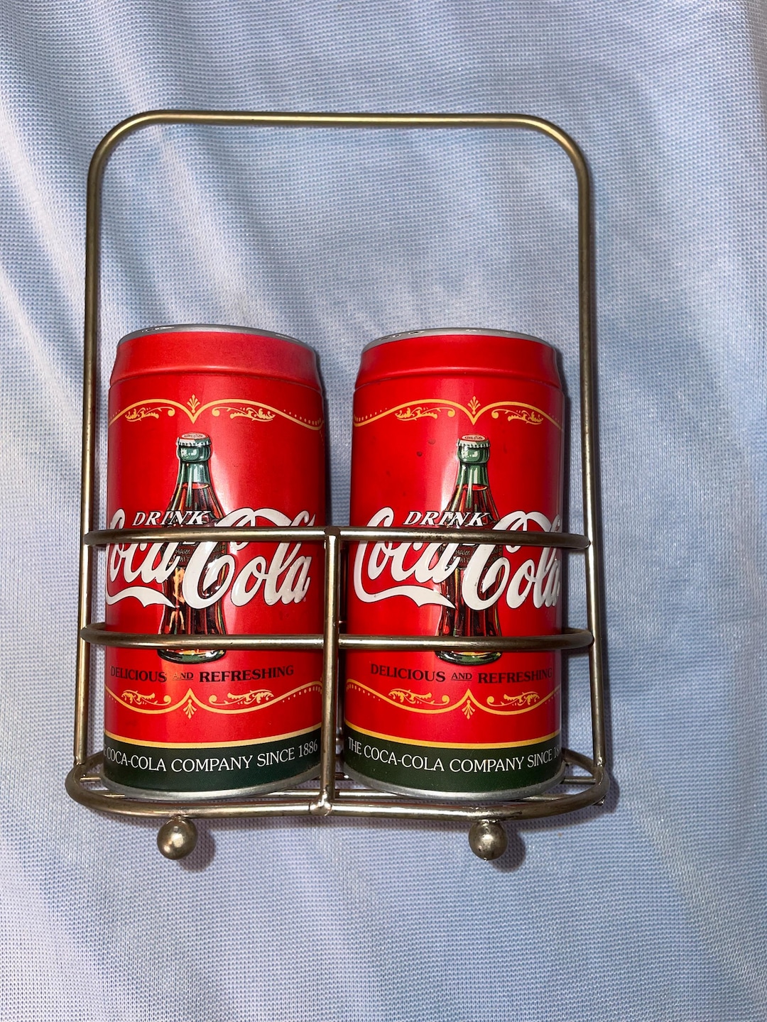 Coca-cola Can Shakers With Wire Rack: Nostalgic Kitchen Decor - Etsy