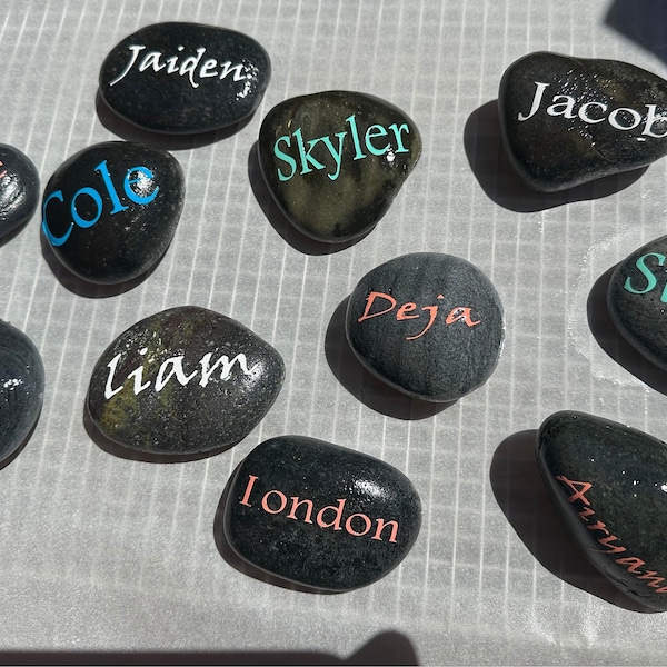 Rocks With Names - Etsy