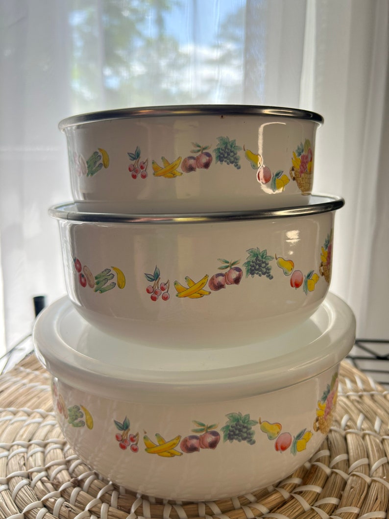 Vintage Kobe Kitchen Enamel Gift Set - Etsy