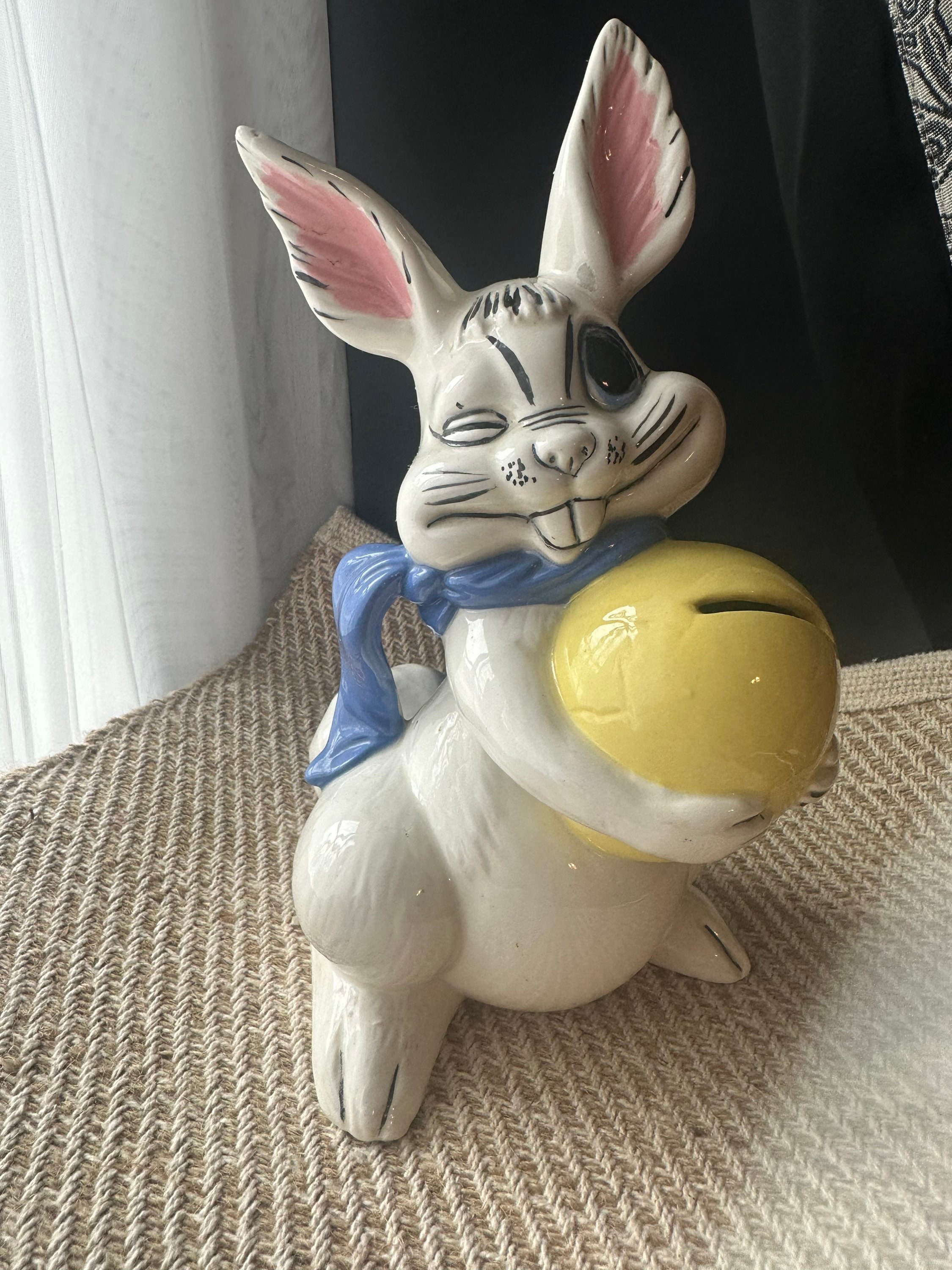 VTG Hobbyist 10" Ceramic Winking Easter Bunny Piggy Bank - Etsy