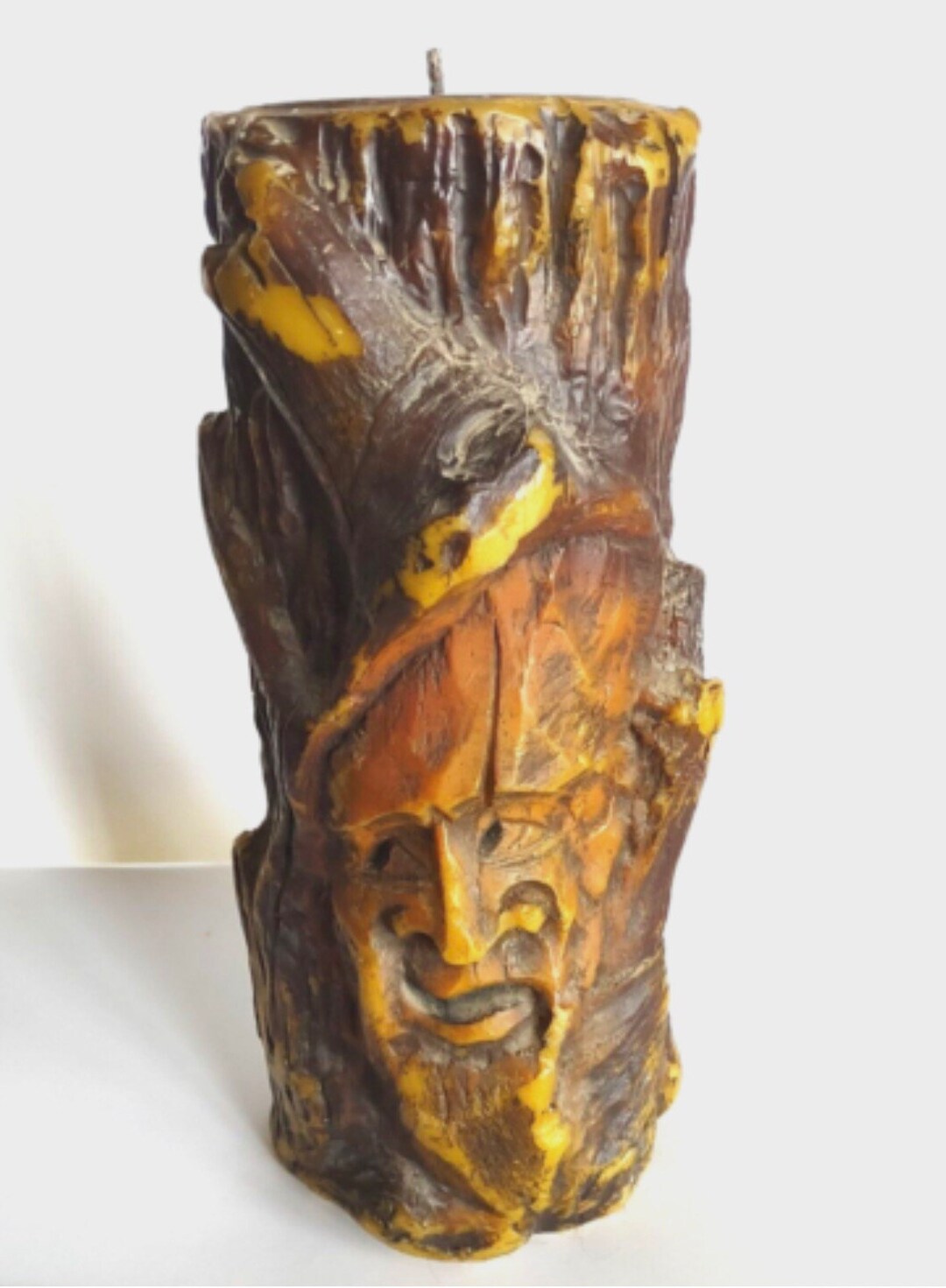 1960’s German Hand Carved Bearded Spirit Faces in Tree Johann Gunter ...