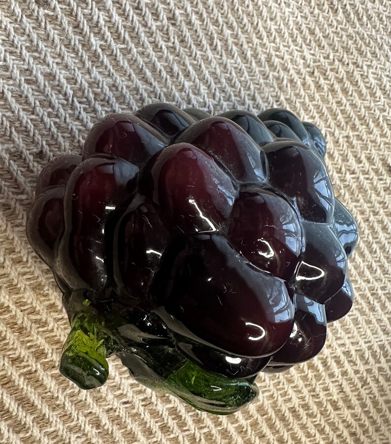 Glass Grapes Vintage Glass Cluster - Etsy