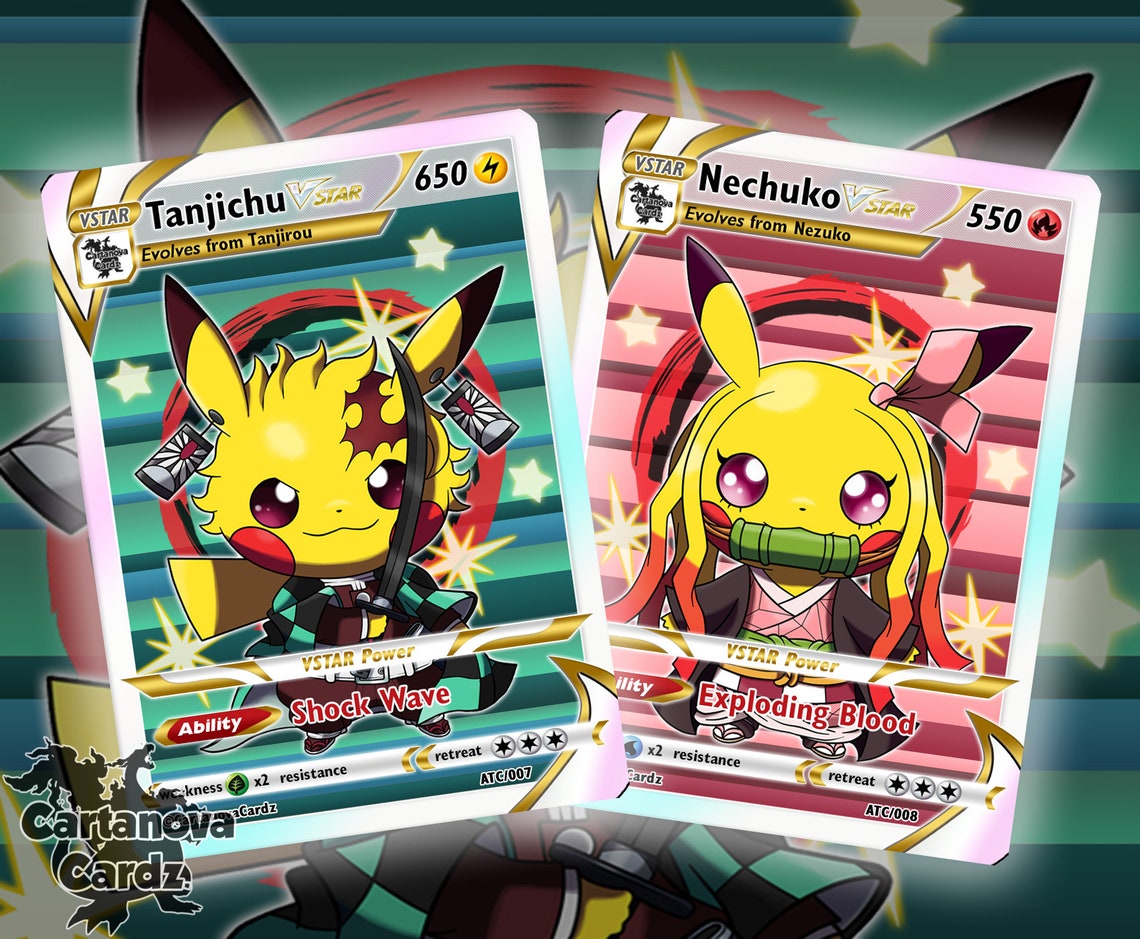 Master Set Pikachu Cosplay Anime Custom Pokemon Cards Set X10 - Etsy