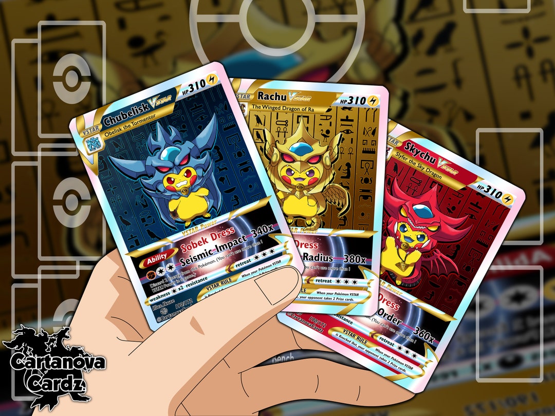 Chubelisk Rachu & Skychu VSTAR Pikachu Cosplay Egyptian God Custom ...