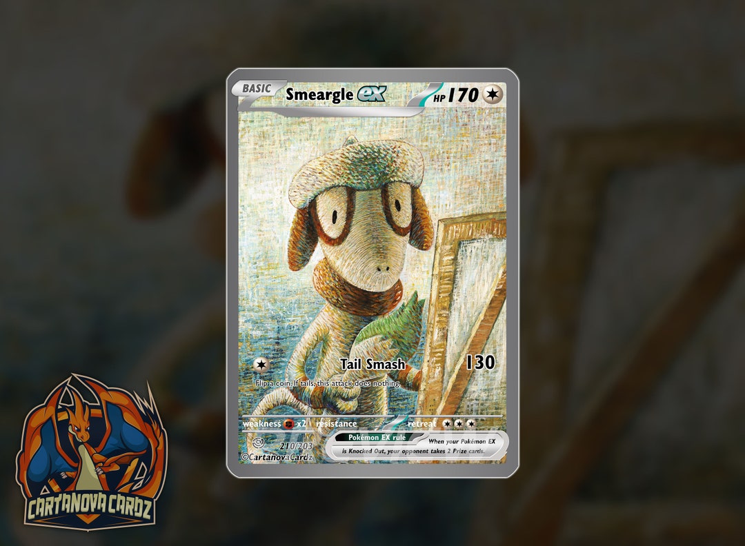 Smeargle Van Gogh Style Custom Pokemon Card Full Art - Etsy