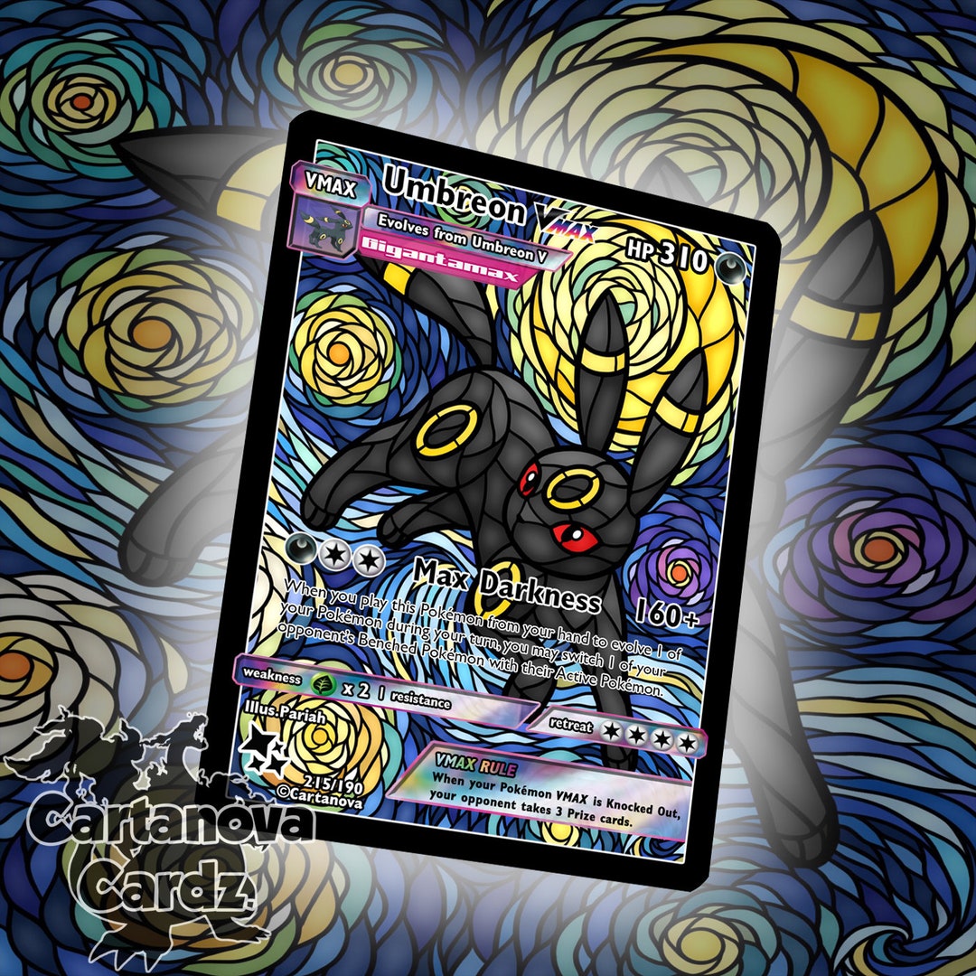 Umbreon Vmax Hybrid Custom Pokemon Card Mosaic Style Premium - Etsy UK