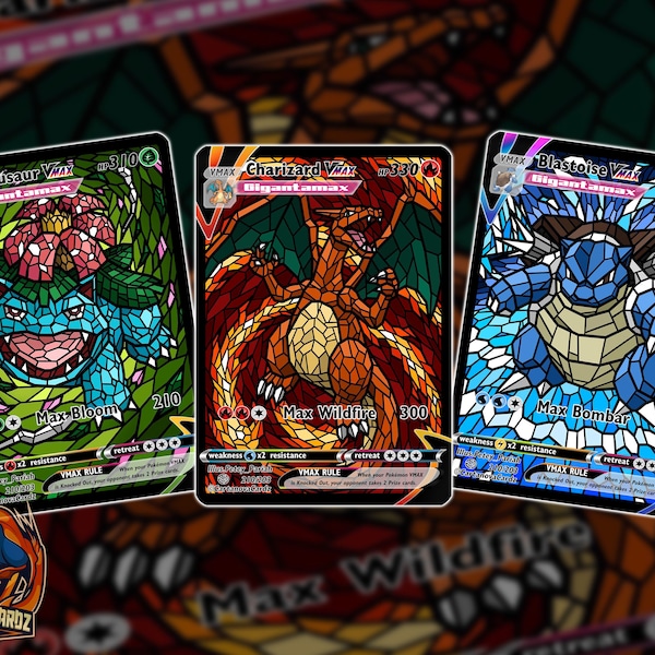 Venusaur Charizard Blastoise Vmax - Etsy