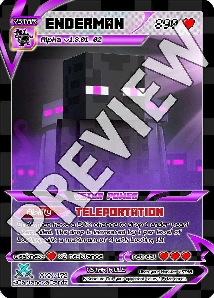 Enderman Pokemon Card