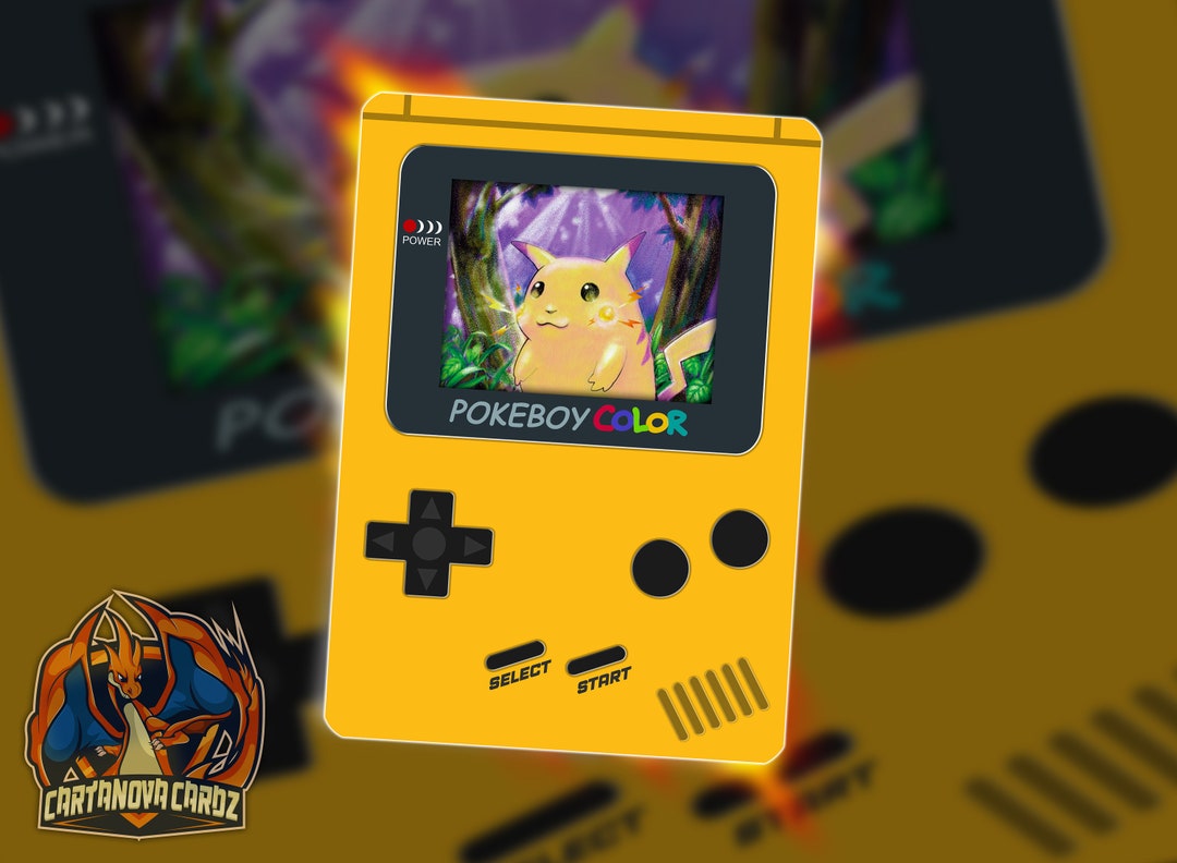 Pikachu Pokeboy Color Yellow Custom Pokemon Card Top Quality - Etsy