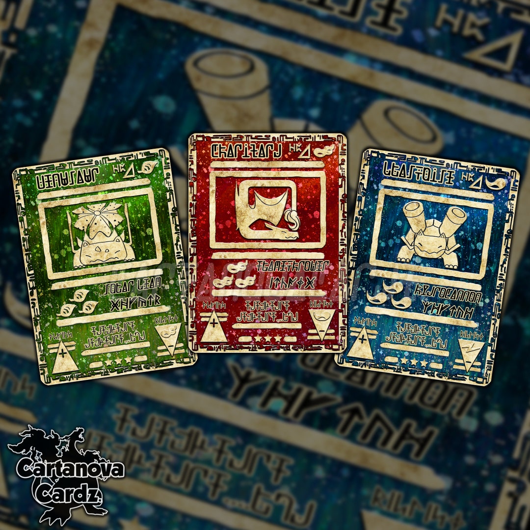 Charizard Blastoise & Venusaur Ancient Origins Custom Pokemon Card ...