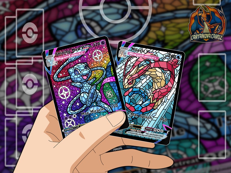 Shiny Mew & Milotic VMAX Custom Pokemon Card Top Quality - Etsy UK