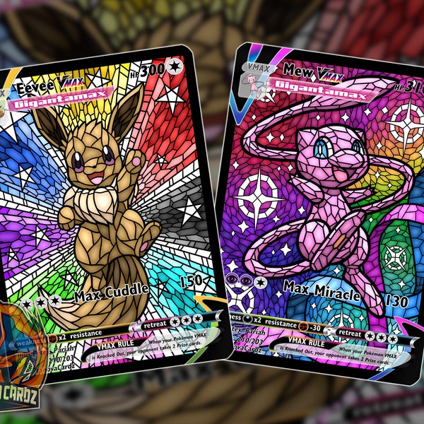 Eevee Vmax Card - Etsy