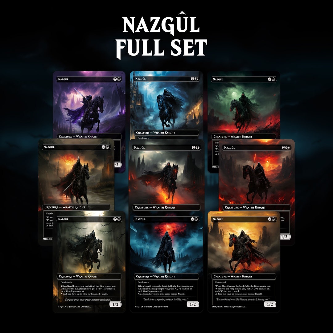 Nazgul Full Set MTG Proxy Custom Card Set X9 Cards Top Quality Full Art ...