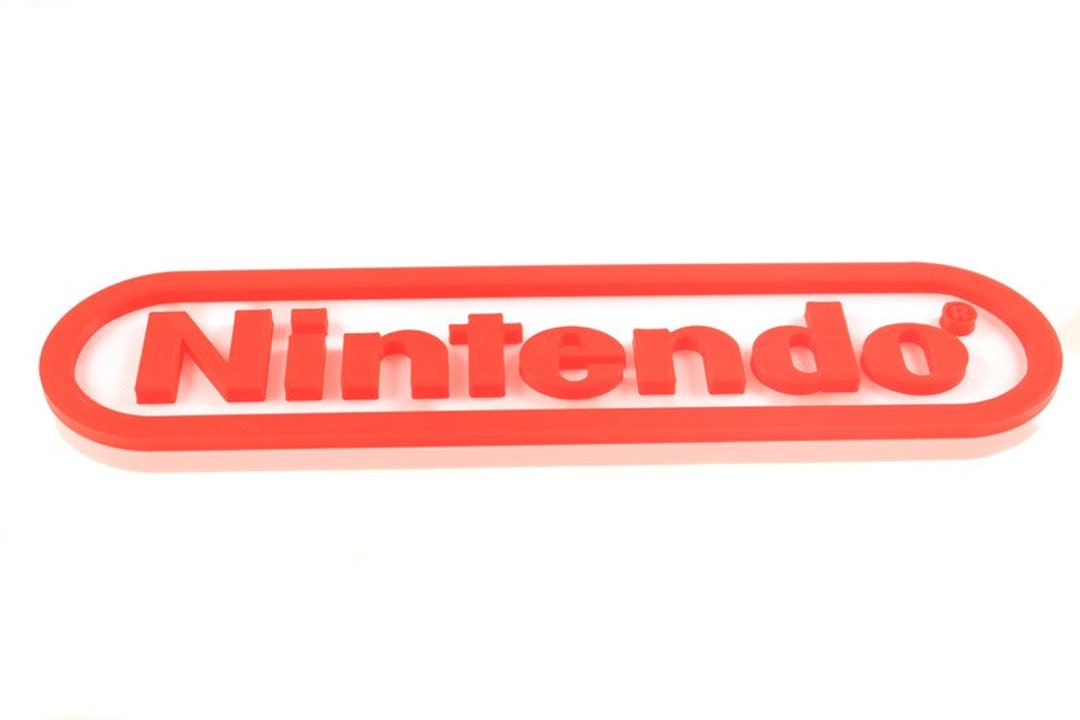 Nintendo Logo 3D Printed Video Game Sign Man Cave Gaming Room Decor ...