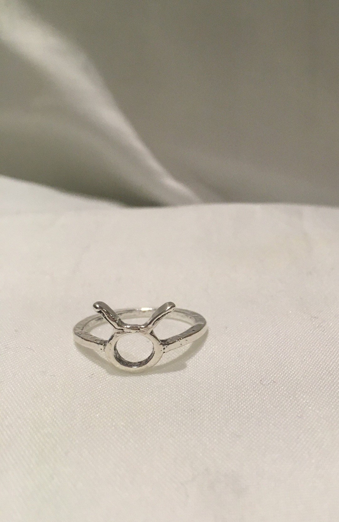Taurus Silver Star Sign Zodiac Symbol Ring, UK Size K, Astrology Ring ...