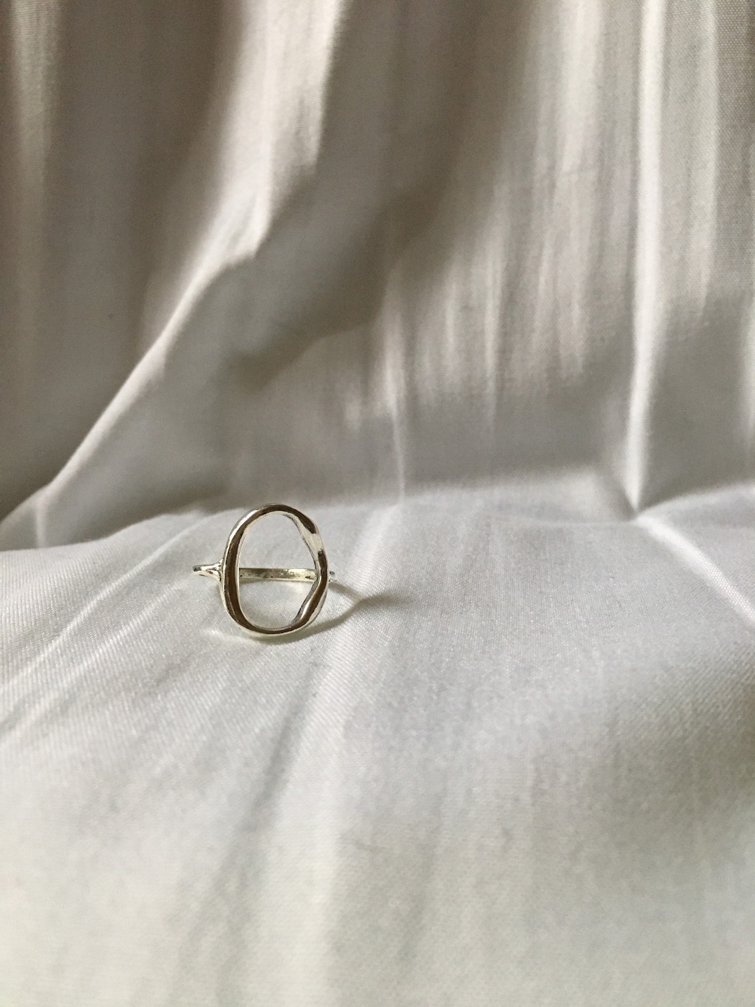 Circle Cut Out Silver/gold Effect Design Vintage Ring, UK Size J, Super ...