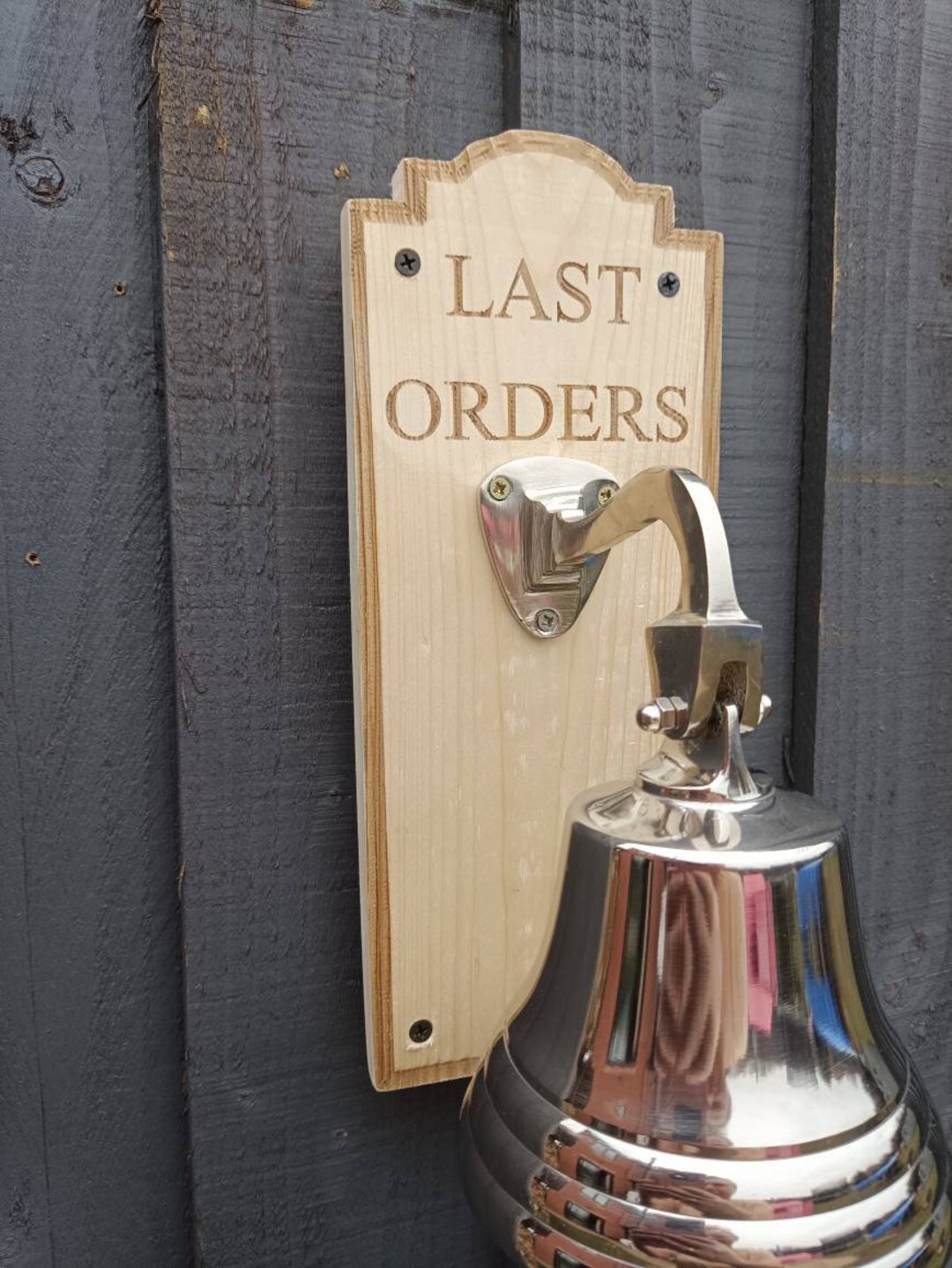 Personalised Last Orders Bell, Home Bar Accessories, Mancave Bell, Dads ...
