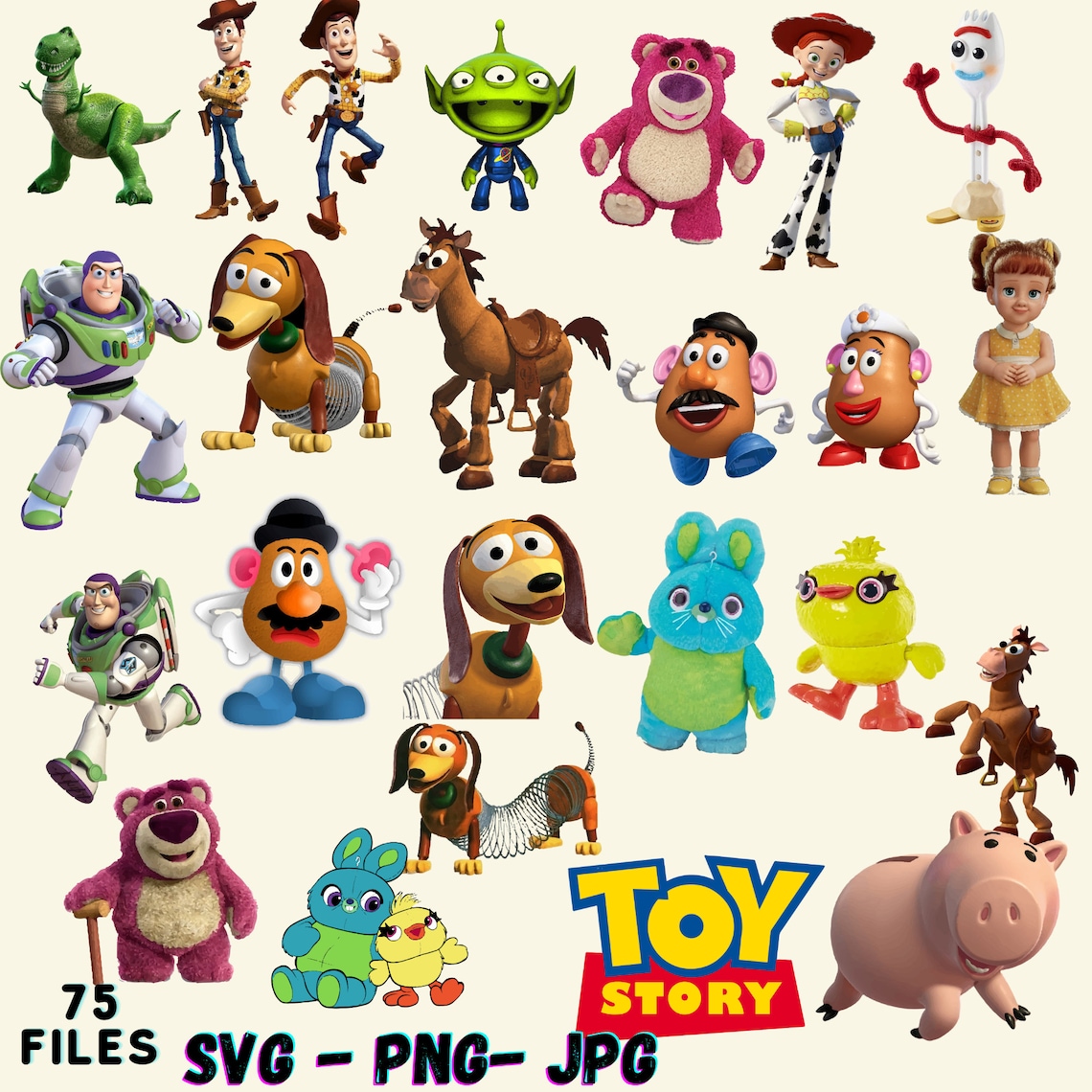 Toy Story Svg Clipart, Layered Svg, Cartoon Svg Bundle, Cartoon Cricuit ...