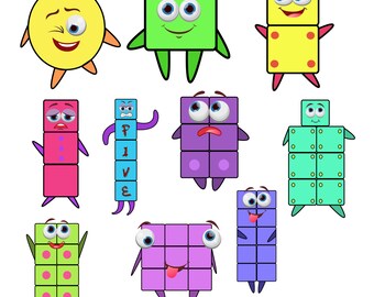 Number Blocks Svg - Etsy UK