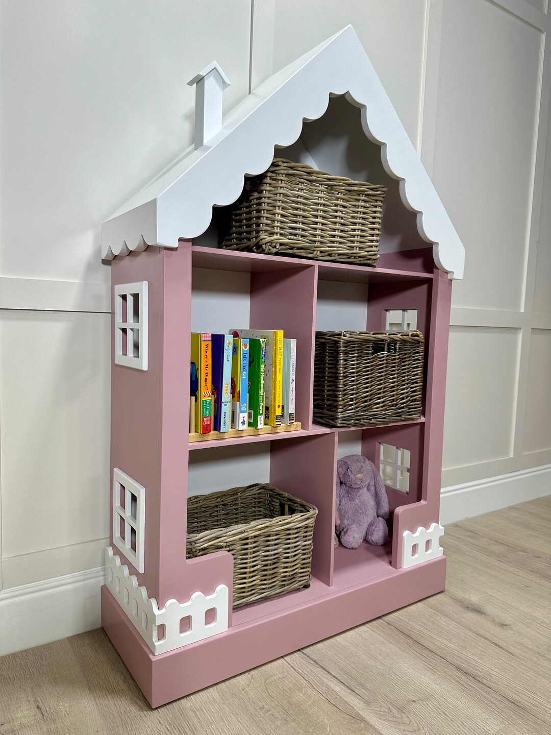 Large Themed Children's Bookcase, Wooden Nursery Bookshelf, Wooden Toy ...