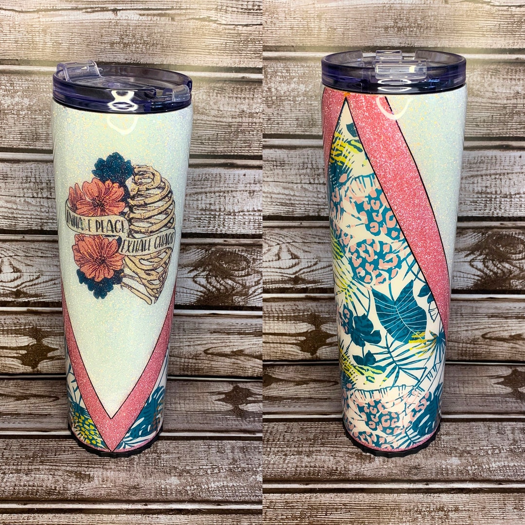 Inhale Peace Exhale Chaos 30 Oz Tumbler - Etsy