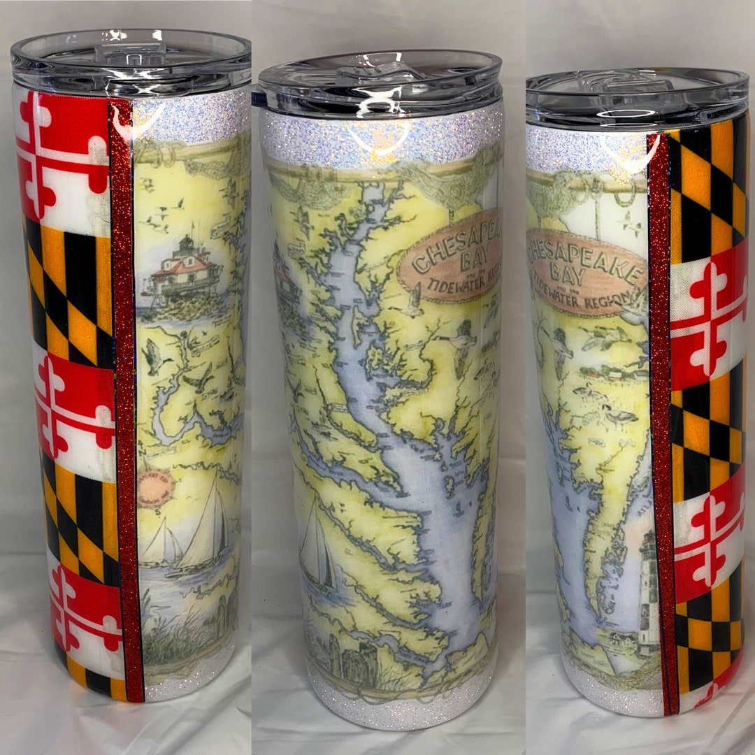 Maryland Flag and Chesapeake Bay Tumbler - Etsy
