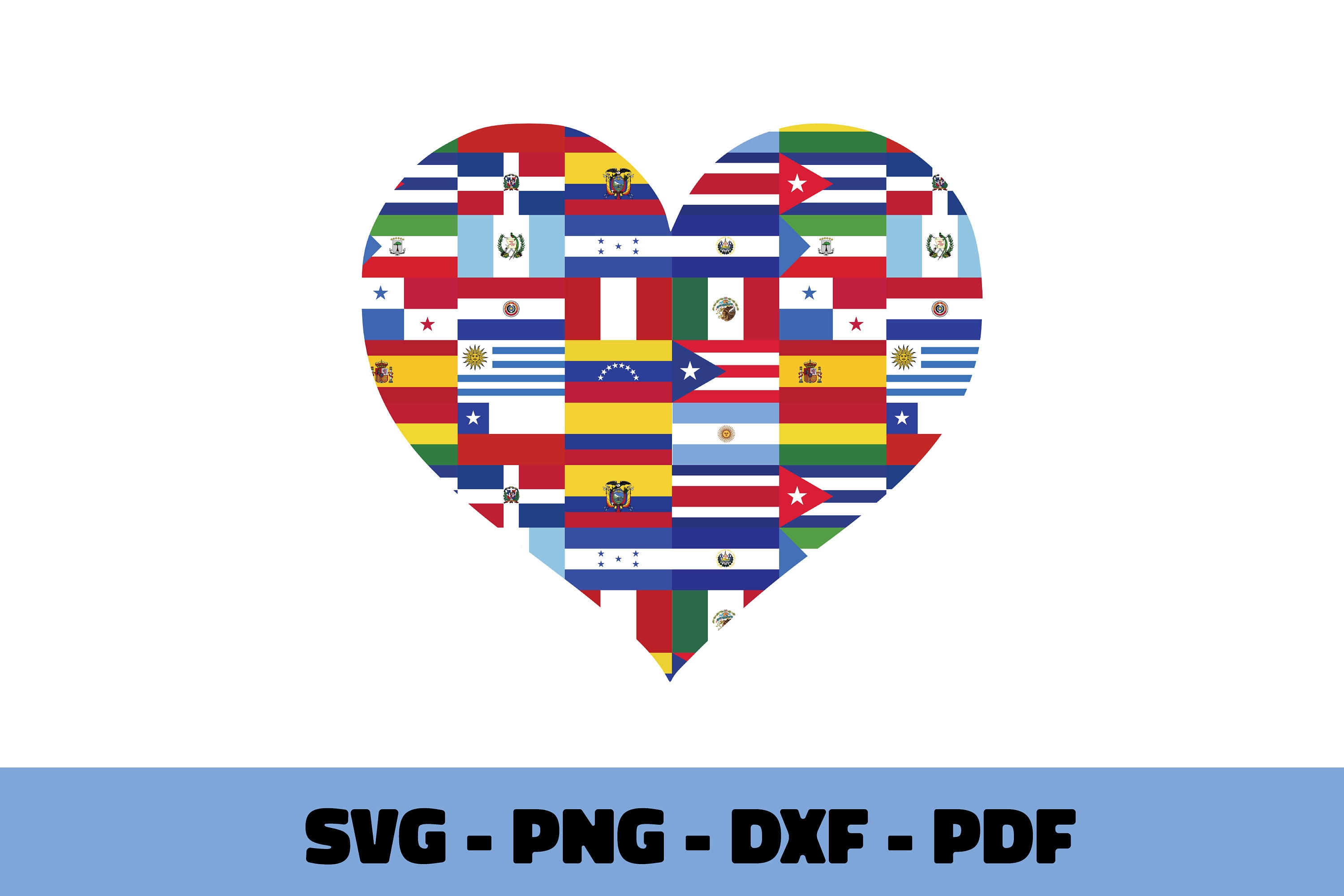 Hispanic Heritage Month Heart Svg, National Hispanic Heritage Month Png ...