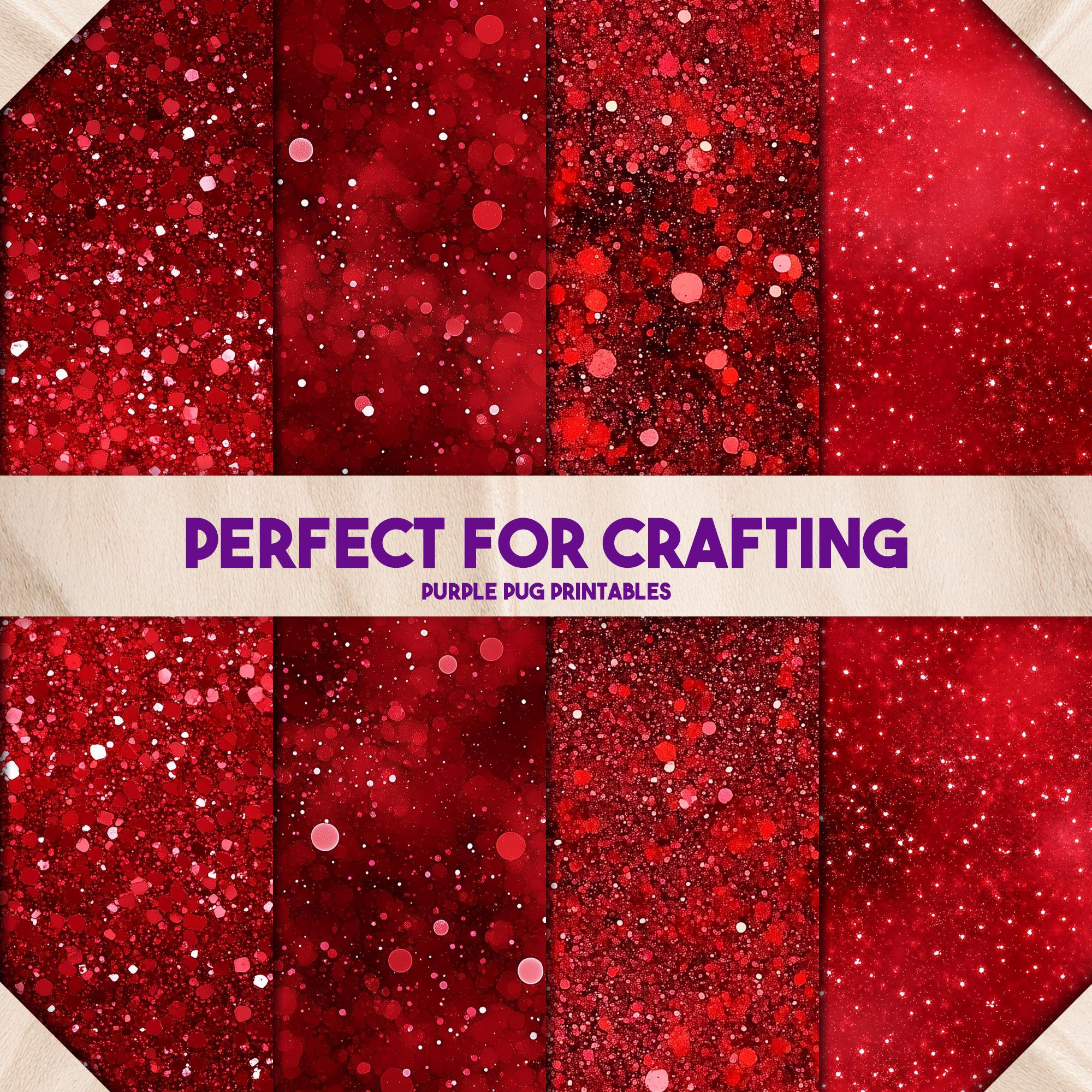 Red Glitter Papers- Seamless Red Glitter Digital Paper Pack, Shiny Red ...