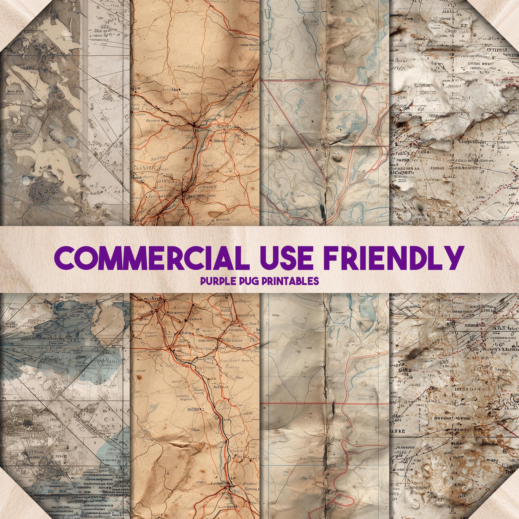 Weathered Maps - Antique Map Digital Paper Pack, Vintage Cartography ...