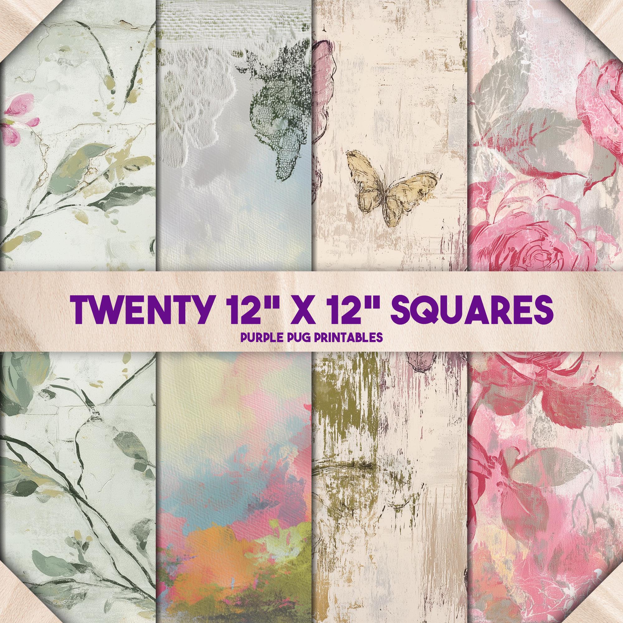 Shabby Chic Memoirs - Shabby Chic Digital Paper Pack, Floral Scrapbook ...