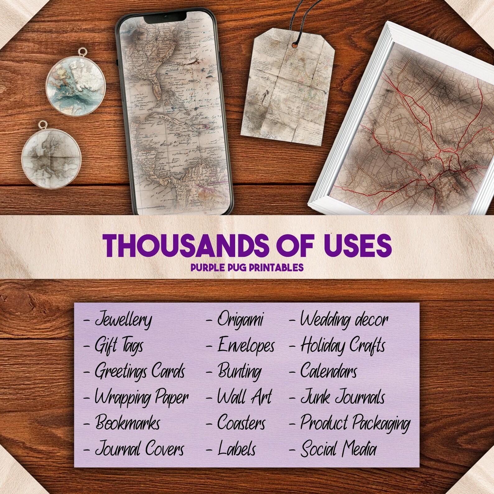 Weathered Maps - Antique Map Digital Paper Pack, Vintage Cartography ...