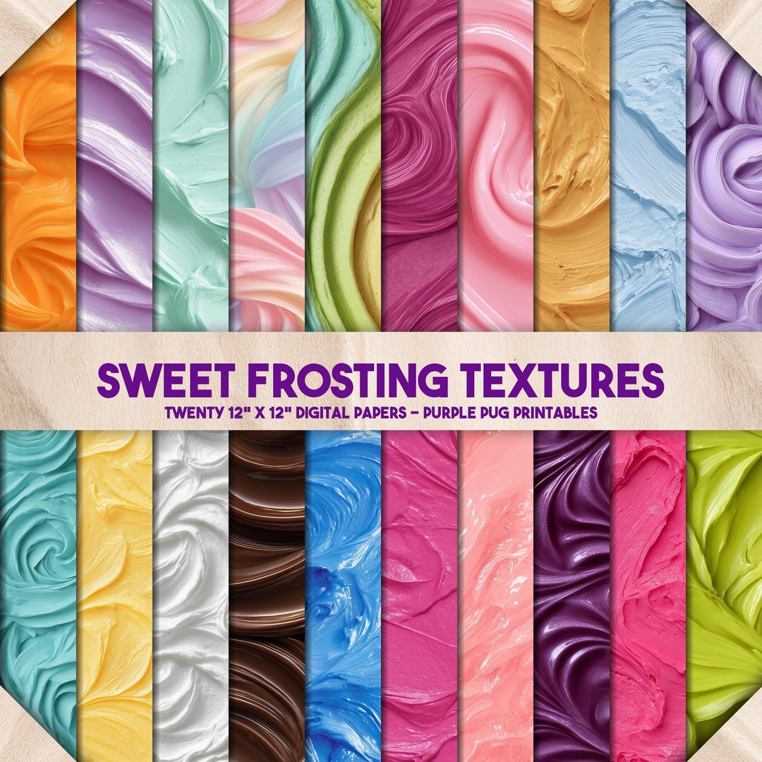 Sweet Frosting Textures - Seamless Candy Icing Textures, Frosting ...