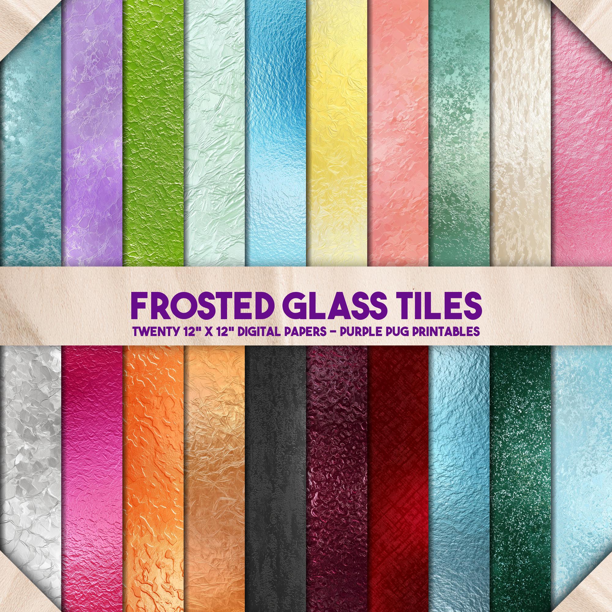 Frosted Glass Tiles - Seamless Frosted Glass Texture Digital Paper Pack ...