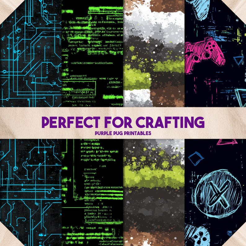 Retro Respawn – Gaming Digital Paper Pack, Retro Pixel Backgrounds ...