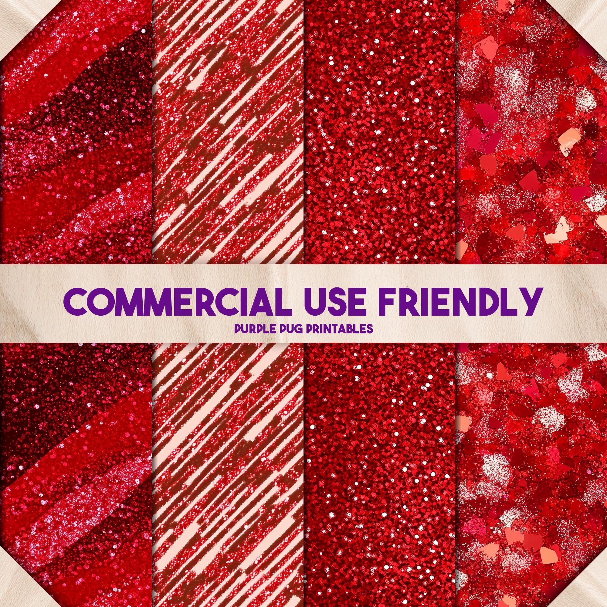 Red Glitter Papers- Seamless Red Glitter Digital Paper Pack, Shiny Red ...