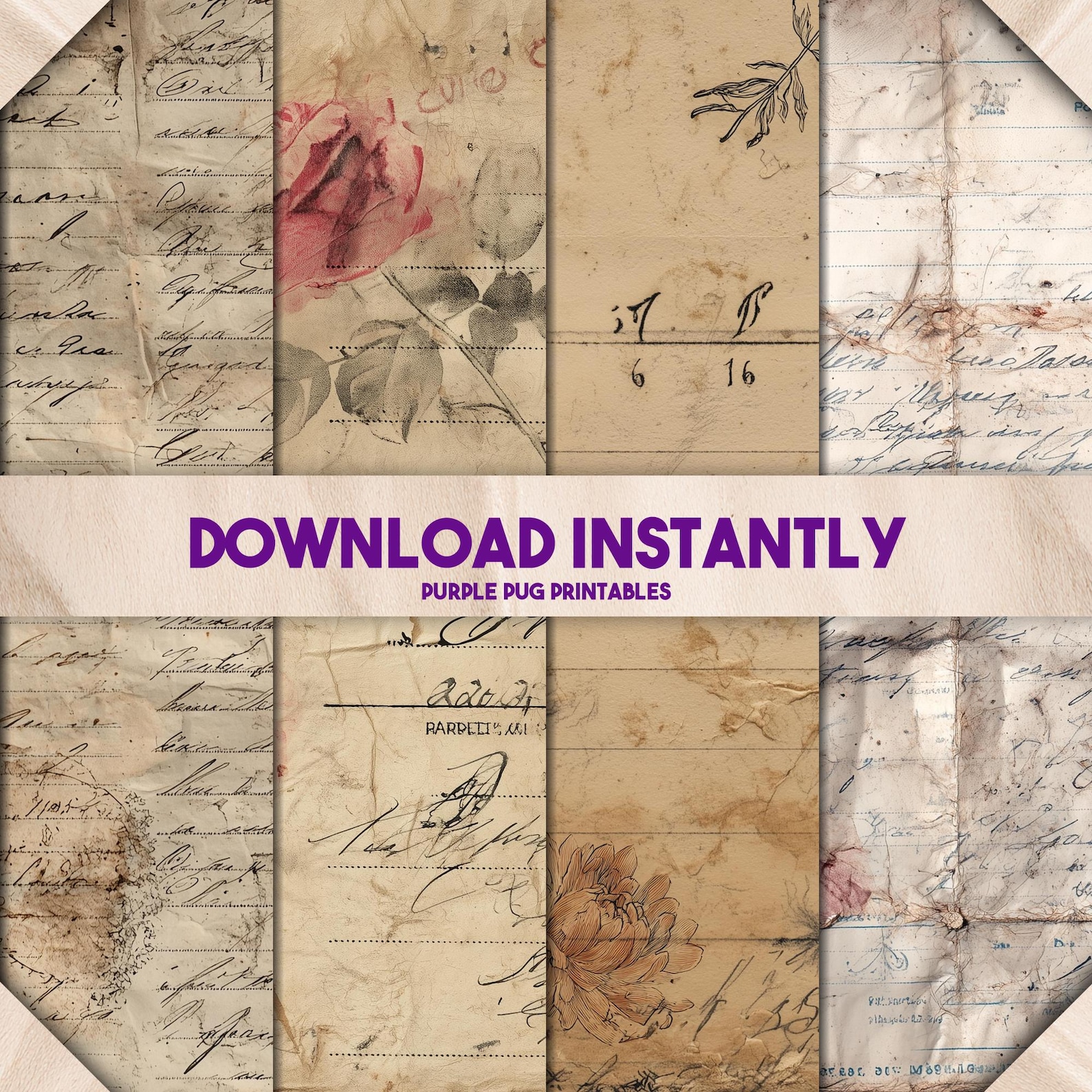 Old Paper Textures - Vintage Paper Textures, Old Ledger Sheets, Antique ...