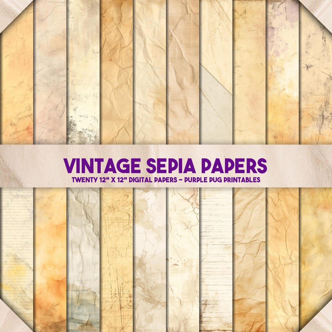 Vintage Sepia Papers - Vintage Aged Paper Textures, Tea-stained ...