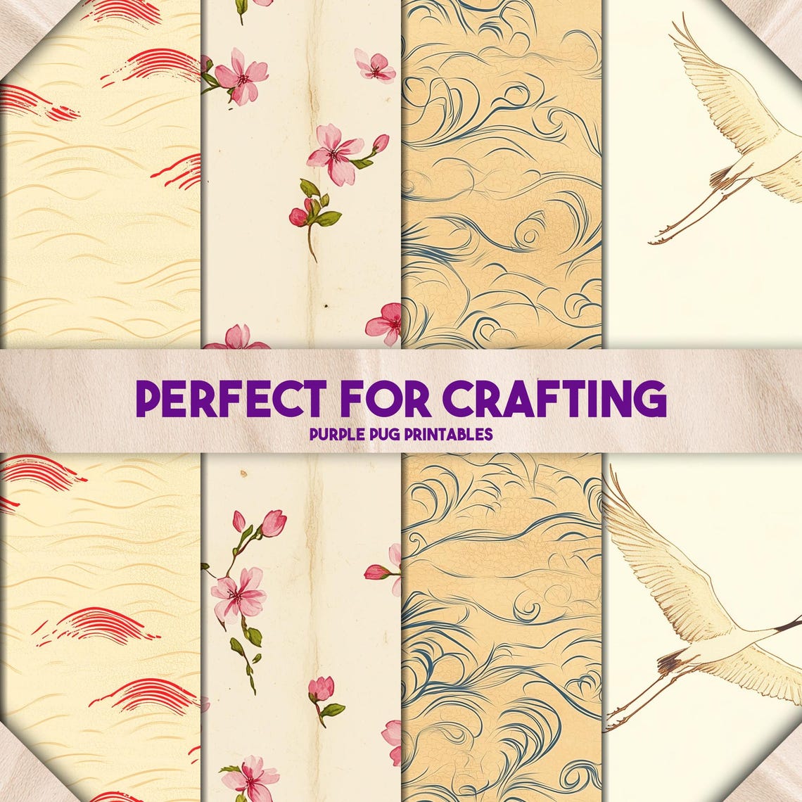 Paper Patterned Japan - Japanese Patterns Digital Paper Pack, Kimono ...